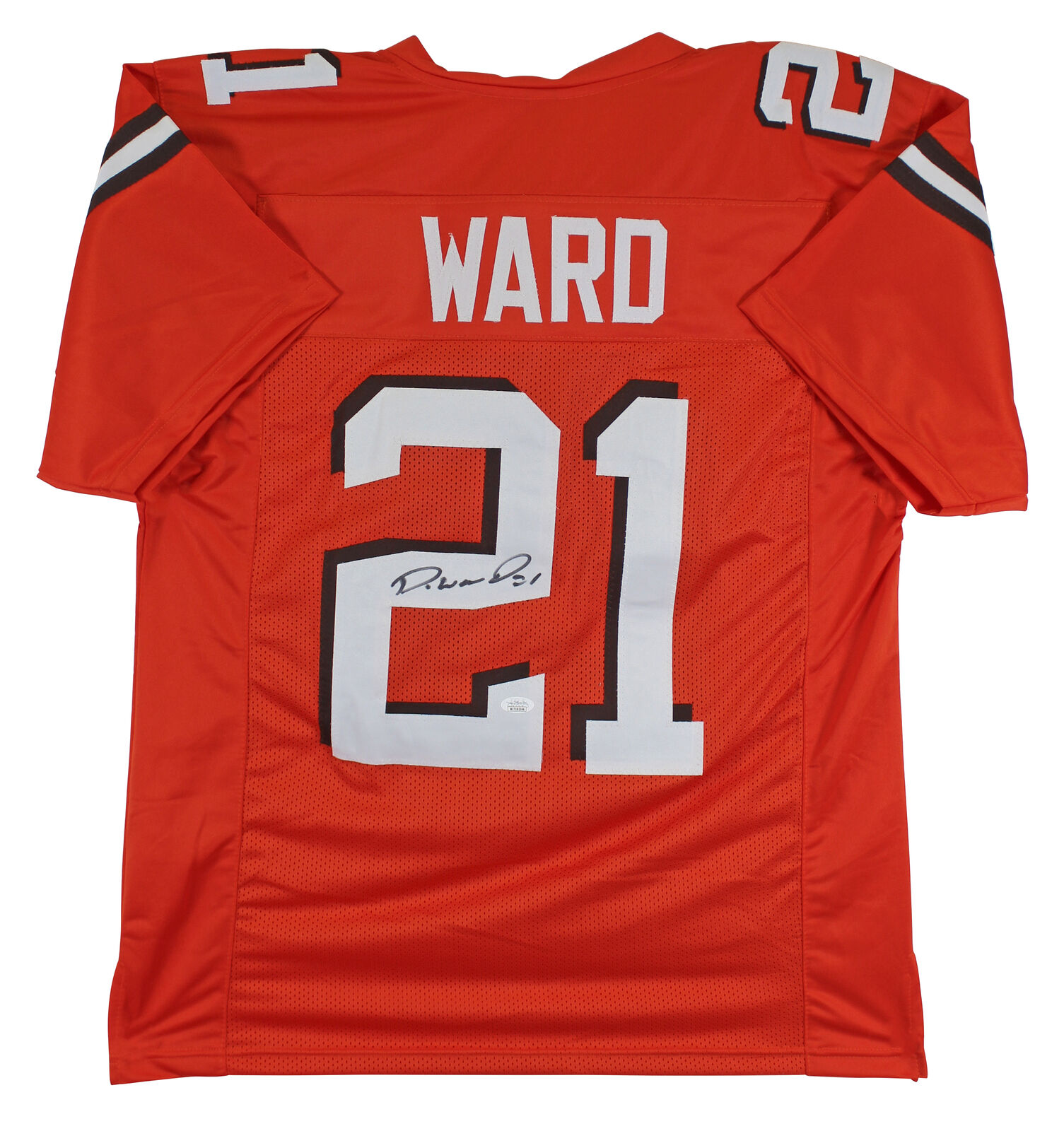 Denzel Ward Authentic Signed Orange Pro Style Jersey Autographed JSA ...