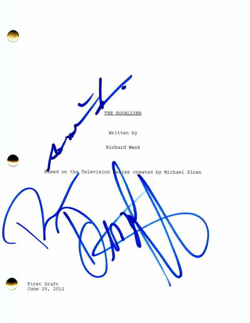 DENZEL WASHINGTON, ANTOINE FUQUA +1 SIGNED AUTOGRAPH THE EQUALIZER ...