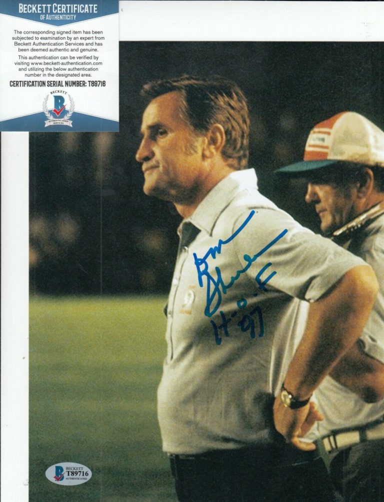 DON SHULA signed (MIAMI DOLPHINS) Football Coach 8X10 photo BECKETT BAS ...