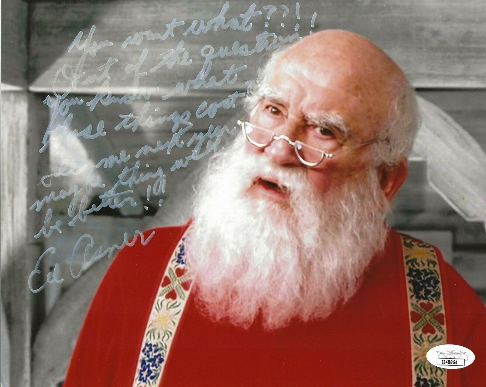 Ed Asner Elf signed Santa Claus 8x10 photo autographed JSA Collectible ...