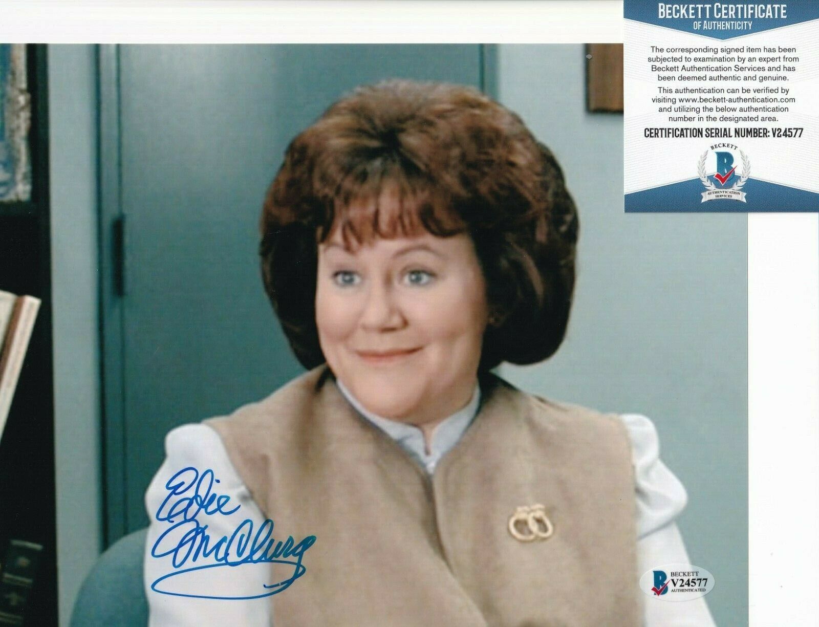 EDIE MCCLURG signed (FERRIS BUELLER'S DAY OFF) 8X10 photo BECKETT BAS ...