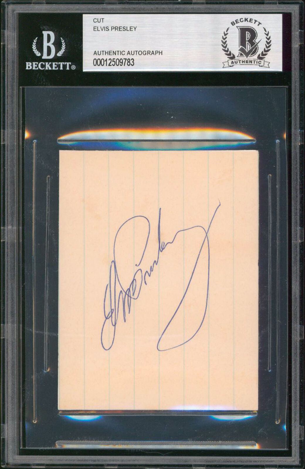 Elvis Presley Authentic Signed 3x4 Cut Signature Autographed BAS ...