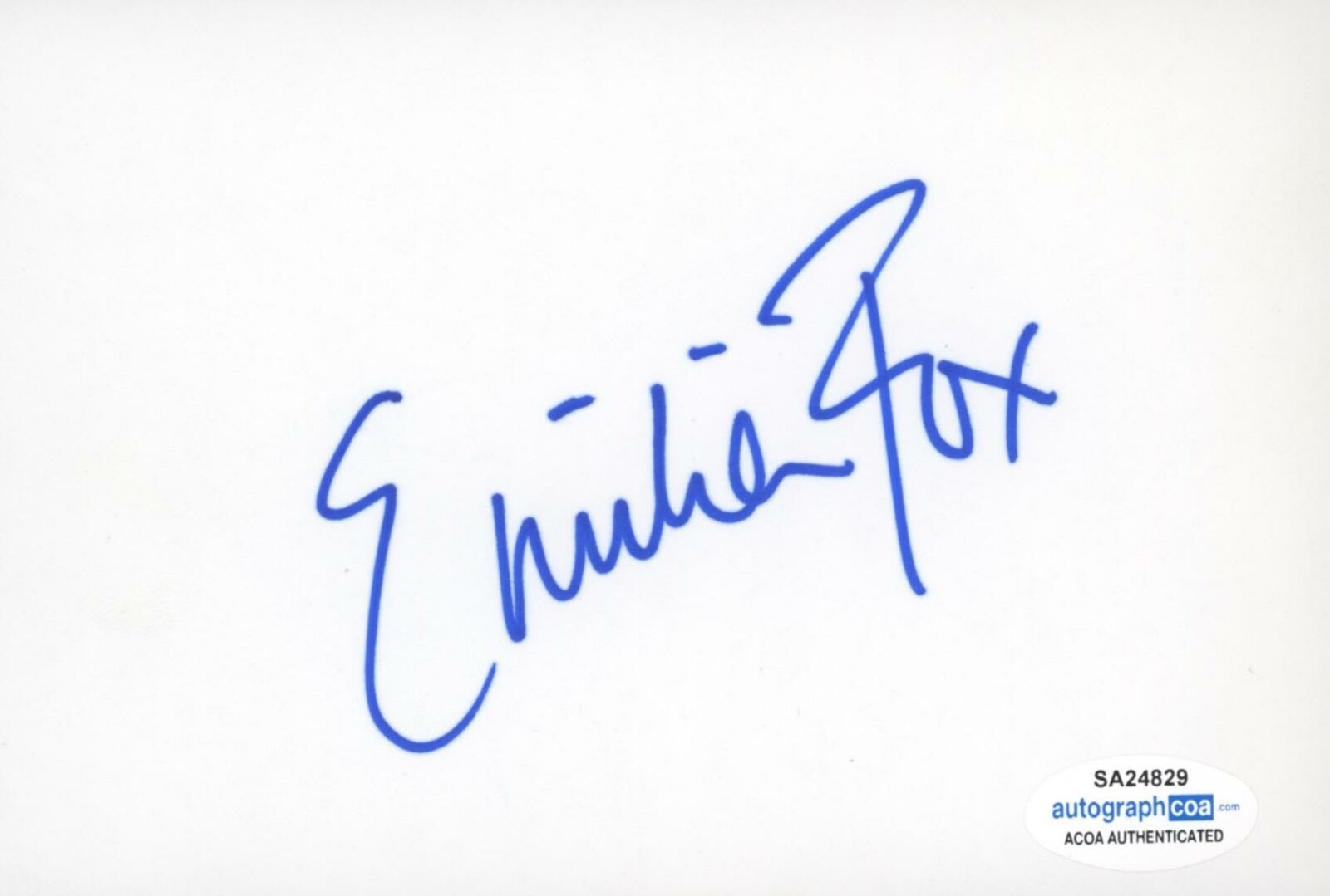 Emilia Fox Autographed Signed Index Card Actress ACOA Collectible ...