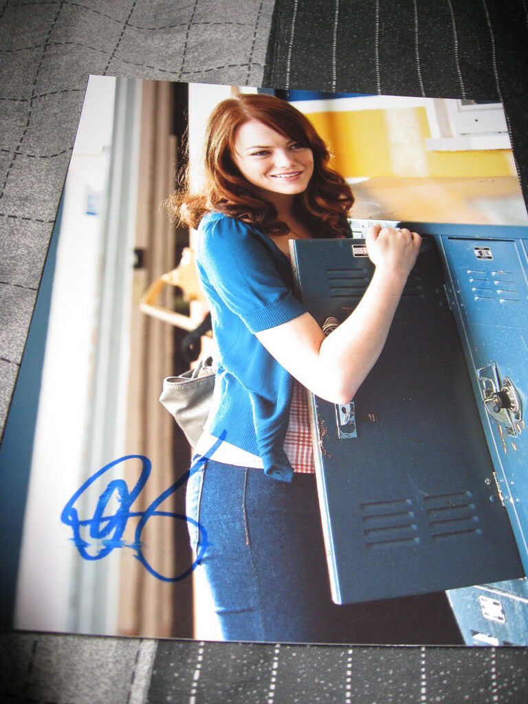 EMMA STONE SIGNED AUTOGRAPH 8x10 PHOTO AMAZING SPIDERMAN COA E ...