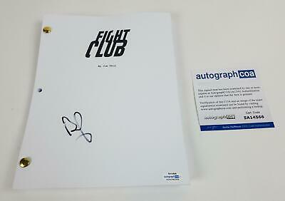 Fight Club Brad Pitt Autographed Signed Script Screenplay Tyler Durden ...