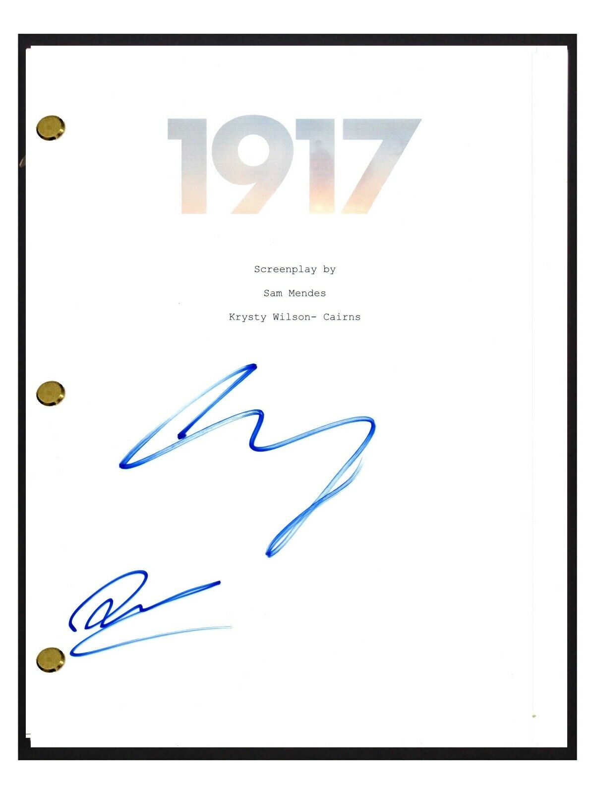 George MacKay & Dean-Charles Chapman Signed Autographed 1917 Movie ...