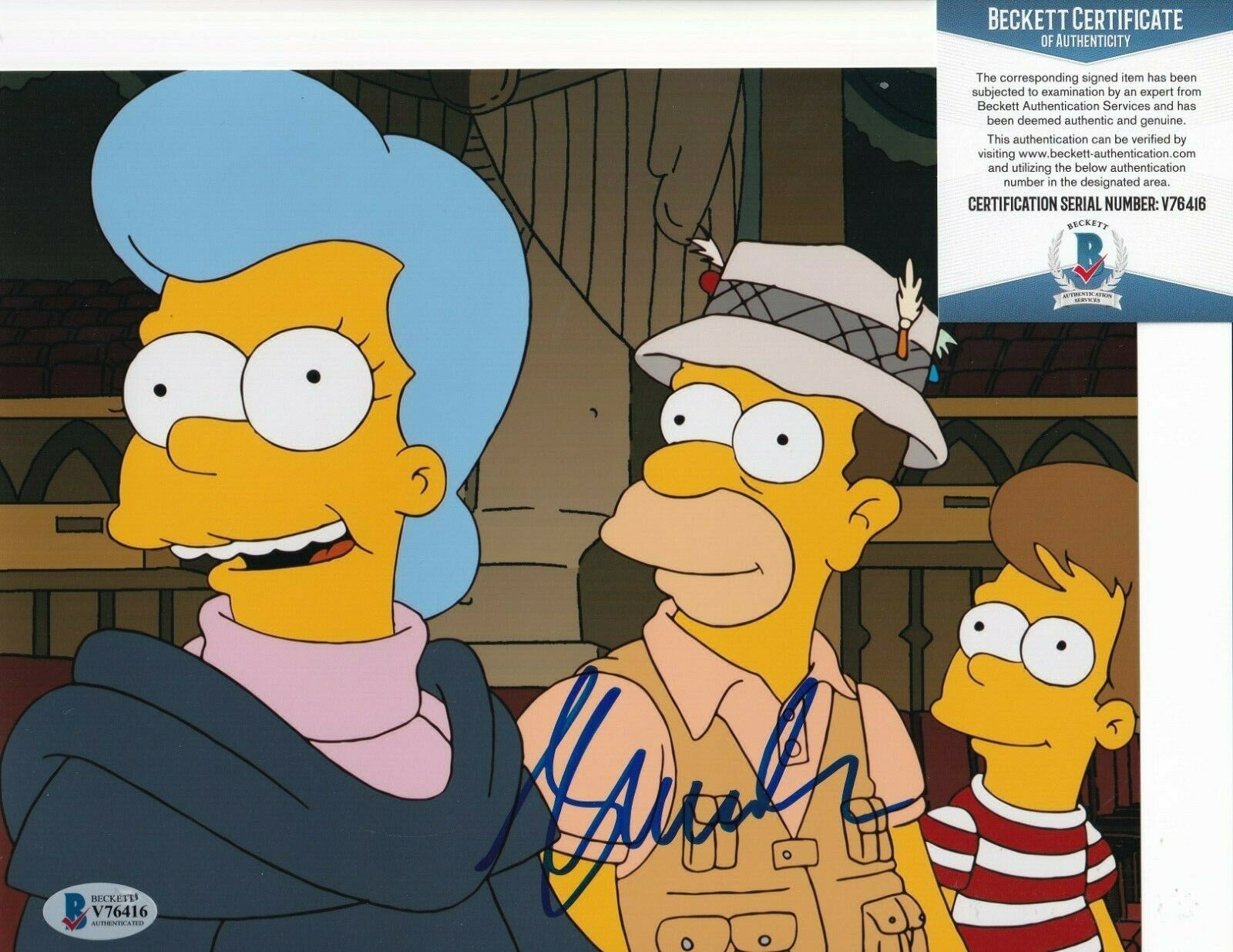 GLENN CLOSE signed (THE SIMPSONS) Mona Simpson 8X10 photo BECKETT BAS ...