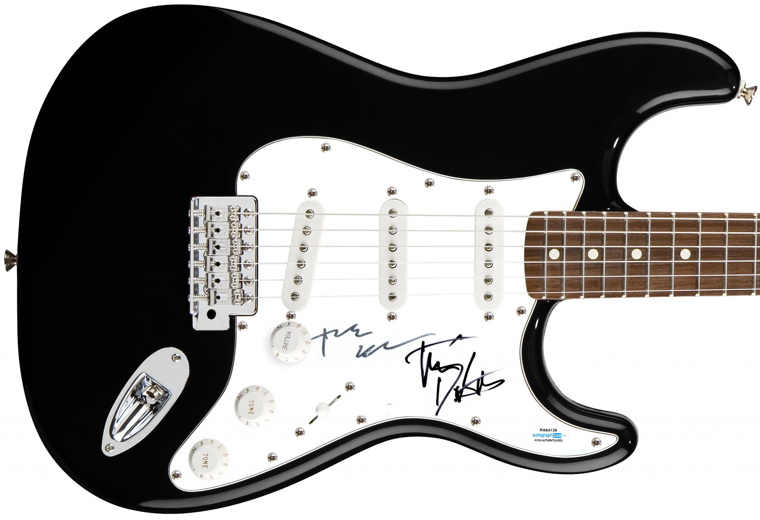 Green Day Autographed X2 Signed Guitar ACOA | Autographia