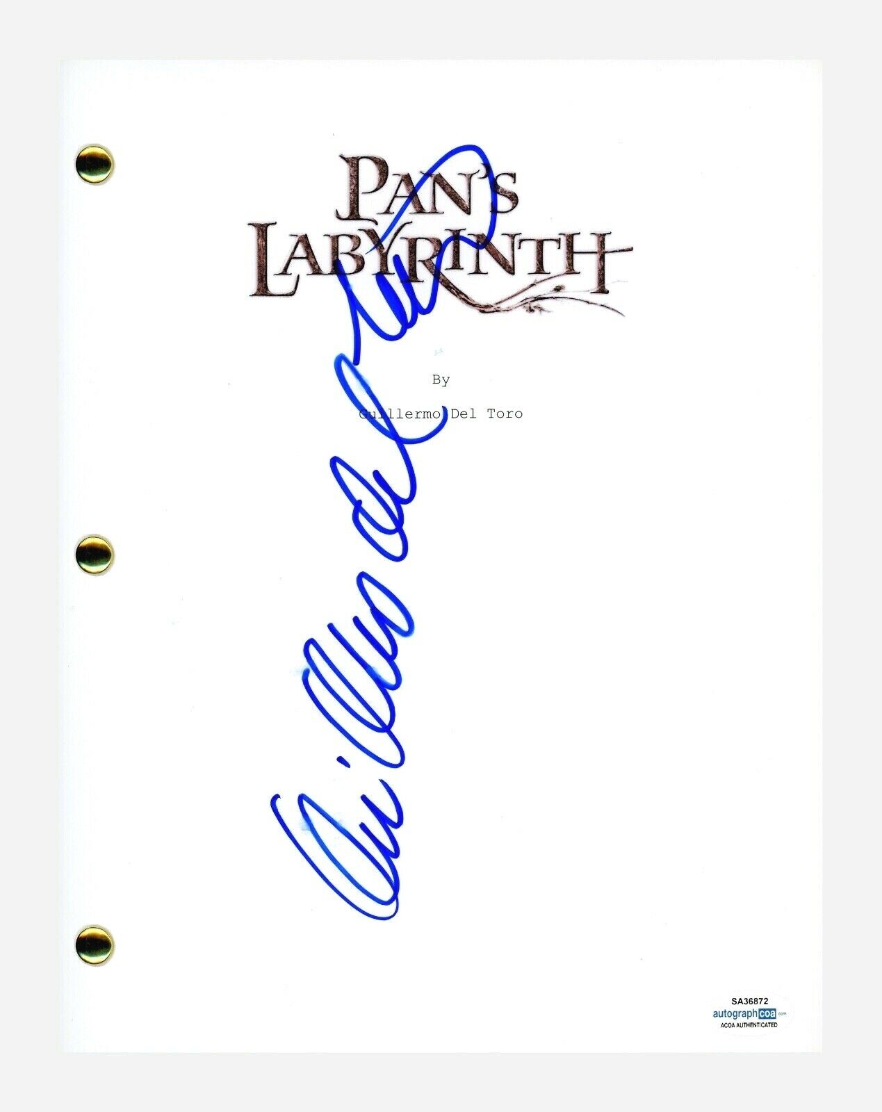 Guillermo Del Toro Signed Autographed Pan's Labyrinth Movie Script ACOA ...