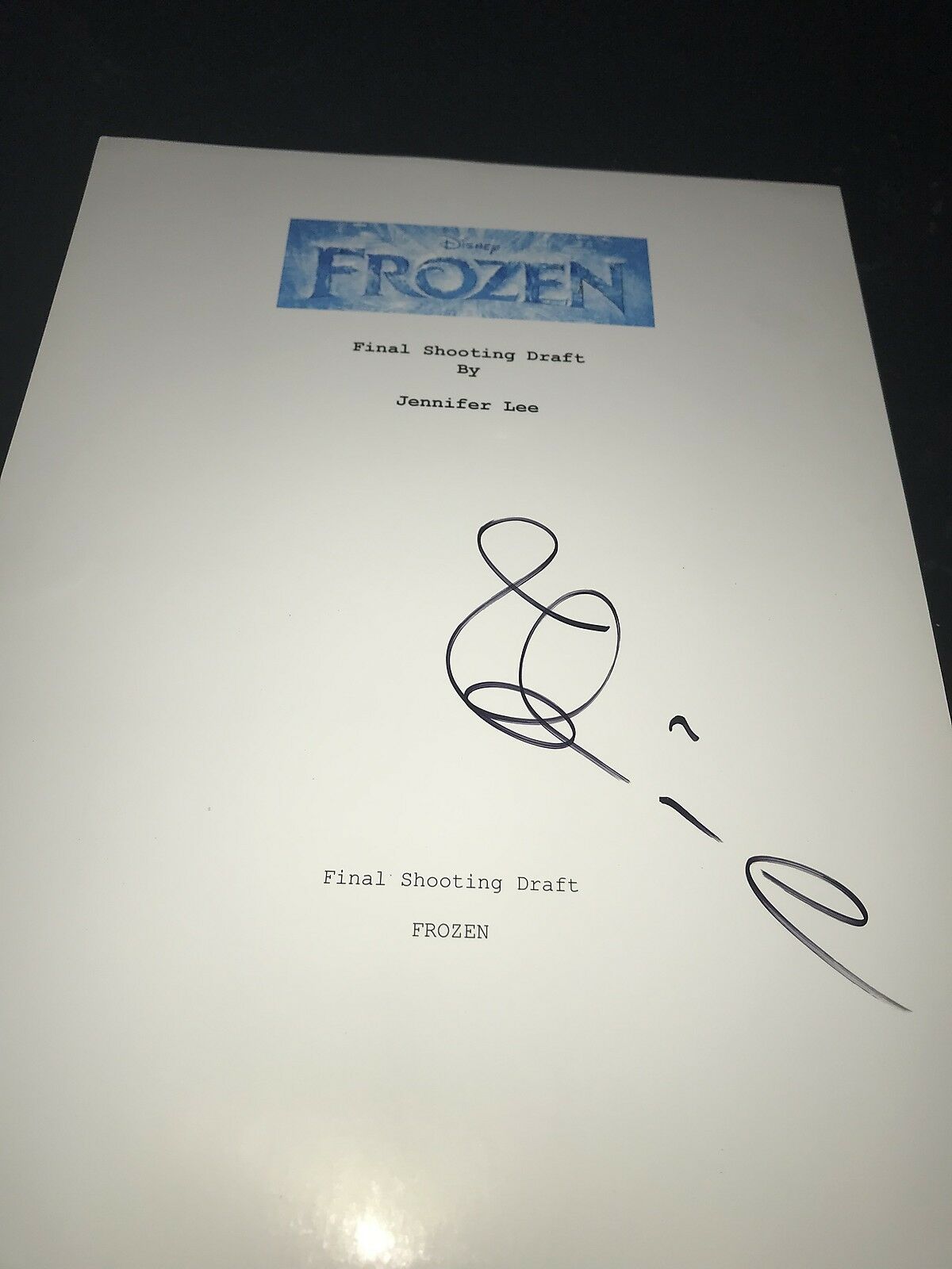 IDINA MENZEL SIGNED AUTOGRAPH FROZEN MOVIE SCRIPT IN PERSON COA DISNEY ...