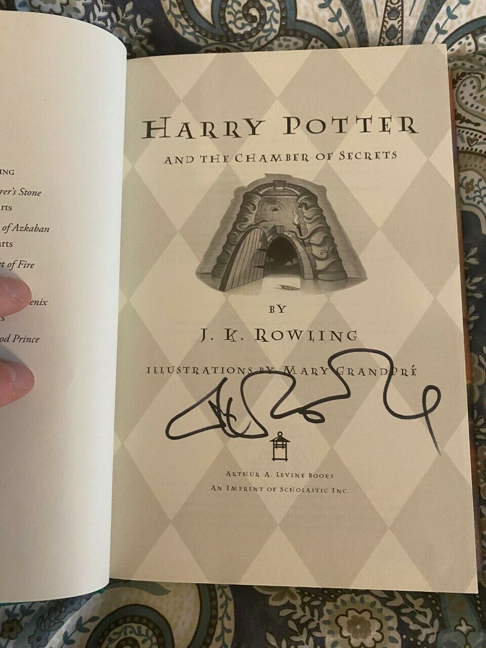 J.K. JK Rowling signed autographed Harry Potter and the Chamber of ...