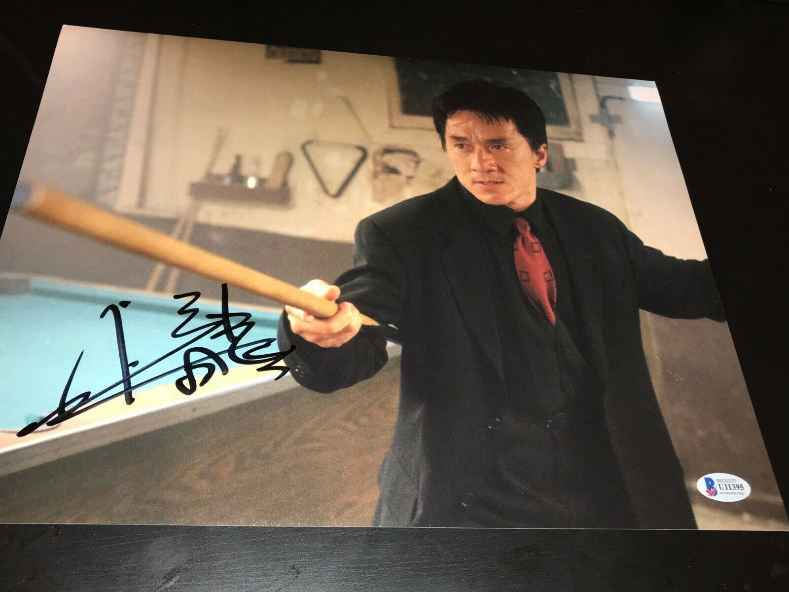 JACKIE CHAN SIGNED AUTOGRAPH 11x14 PHOTO RUSH HOUR ACTION SHOT BECKETT ...