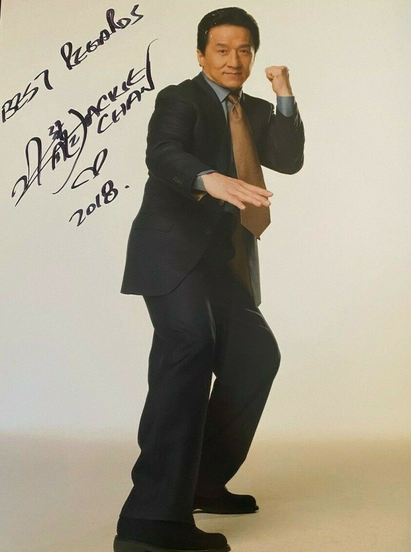 Jackie Chan signed autographed 11x14 Photo Huge Rare | Autographia