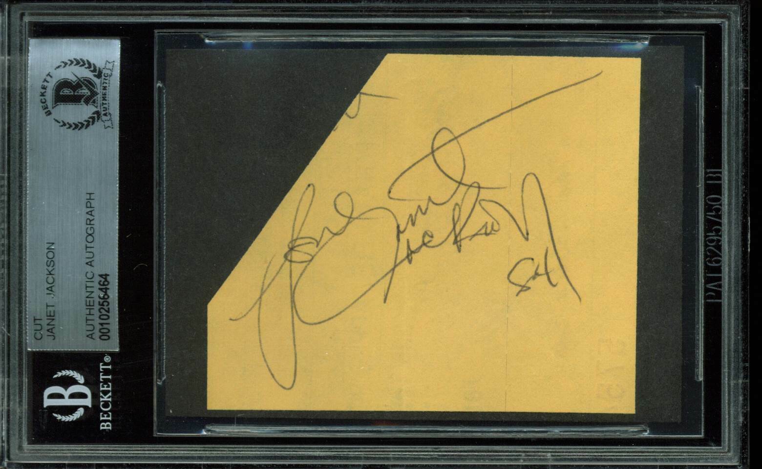 Janet Jackson Authentic Signed 2.5x3 Vintage Cut Signature BAS Slabbed ...