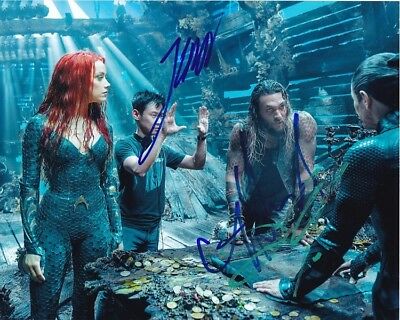 JASON MOMOA AMBER HEARD JAMES WAN signed autographed AQUAMAN photo ...