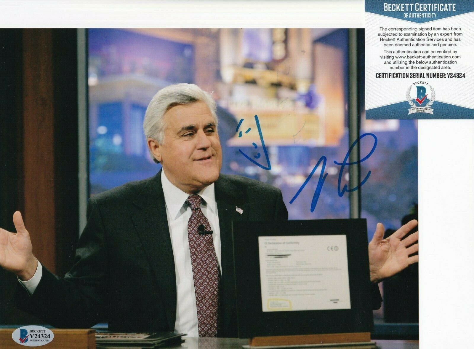 JAY LENO signed (THE TONIGHT SHOW) TV Host autographed 8X10 photo ...