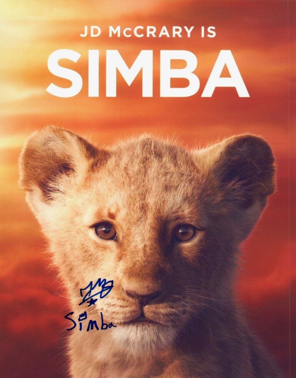 JD McCrary Signed Autographed 8x10 Photo THE LION KING Simba COA ...