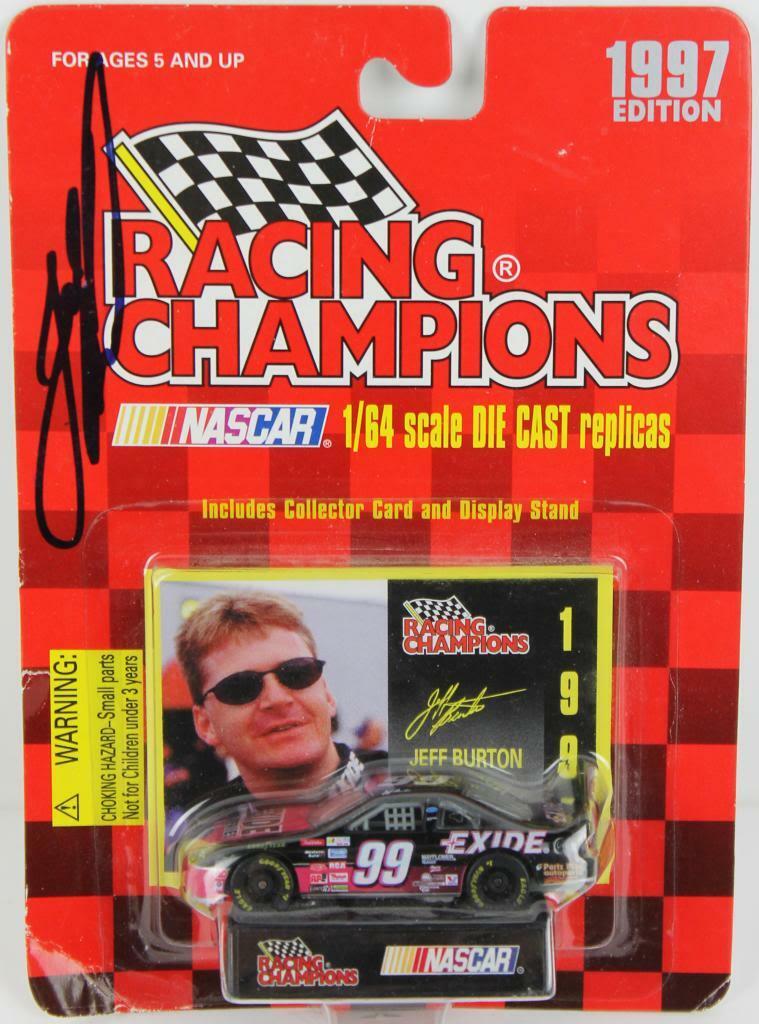 Jeff Burton Signed Racing Champions 1/64 Scale DIE CAST Replica Car PSA ...