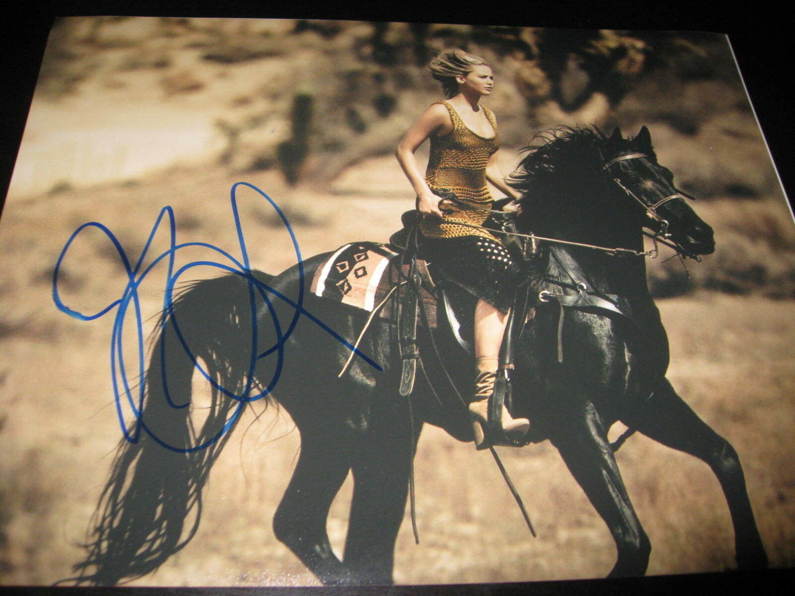 JENNIFER LAWRENCE SIGNED AUTOGRAPH 11x14 PHOTO SEXY HORSE SHOT VOGUE ...