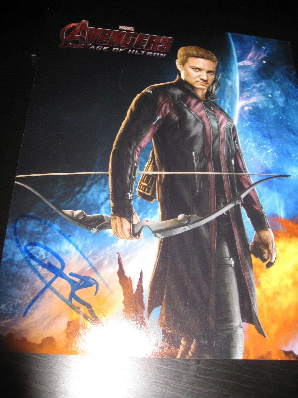 JEREMY RENNER SIGNED AUTOGRAPH 8x10 PHOTO AVENGERS HAWKEYE AGE OF ...