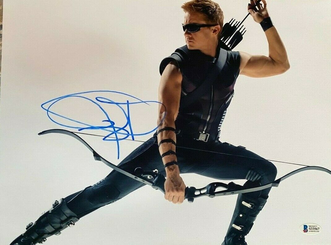 Jeremy renner signed autographed 11x14 photo avengers Beckett ...