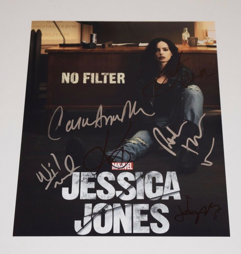Jessica Jones Cast Signed 11x14 Photo x6 Krysten Ritter Carrie Anne ...