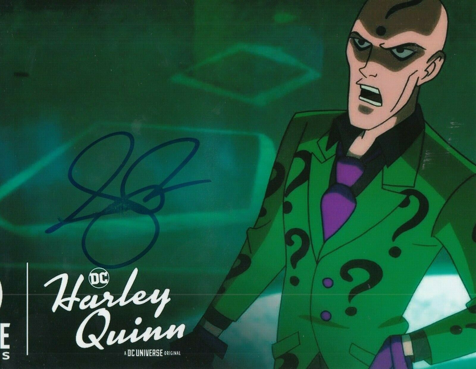 JIM RASH signed (HARLEY QUINN) autograph 8X10 photo *THE RIDDLER* Proof ...