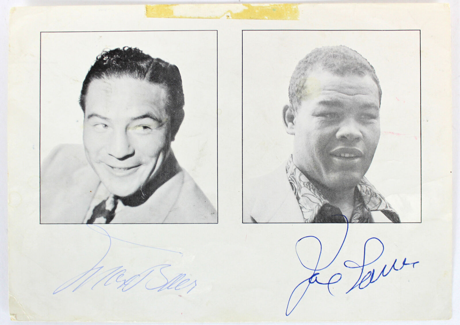 Joe Louis & Max Baer Authentic Signed 5x7 Boxing Promo Photo JSA # ...