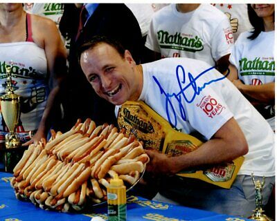 JOEY CHESTNUT signed autographed NATHAN'S HOT DOG EATING CHAMPION photo ...