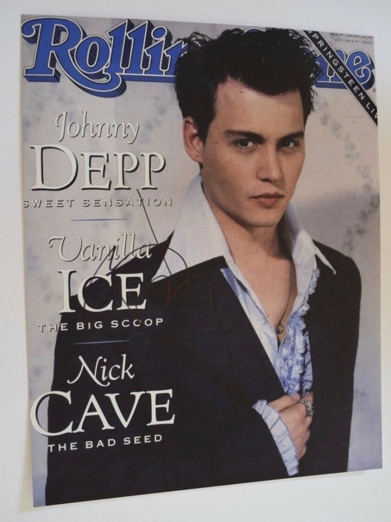 Johnny Depp Signed Autographed 11x14 Photo Rolling Stone Magazine Cover ...