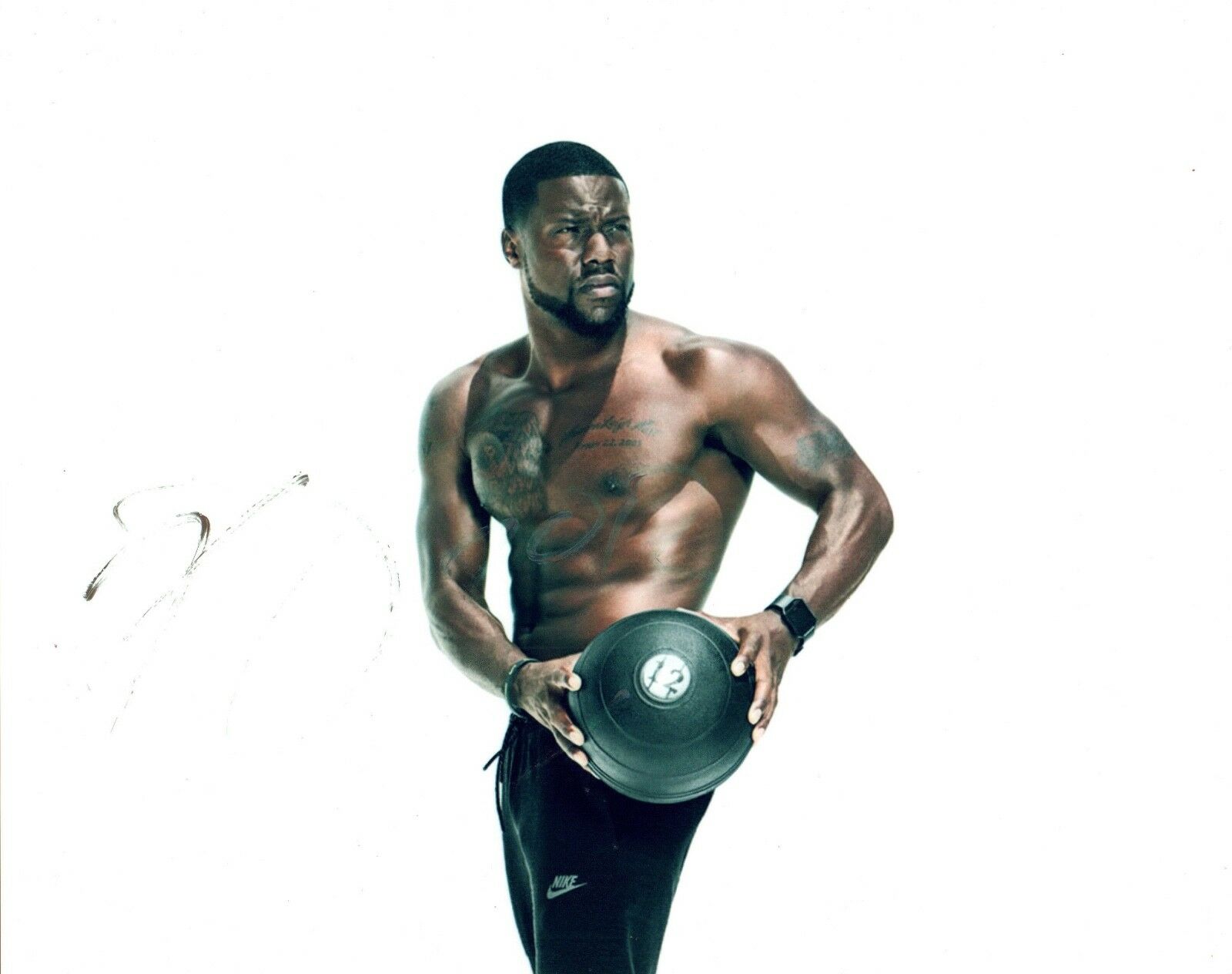Kevin Hart Signed Autographed 8x10 Photo Get Hard Shirtless Pose COA AB ...