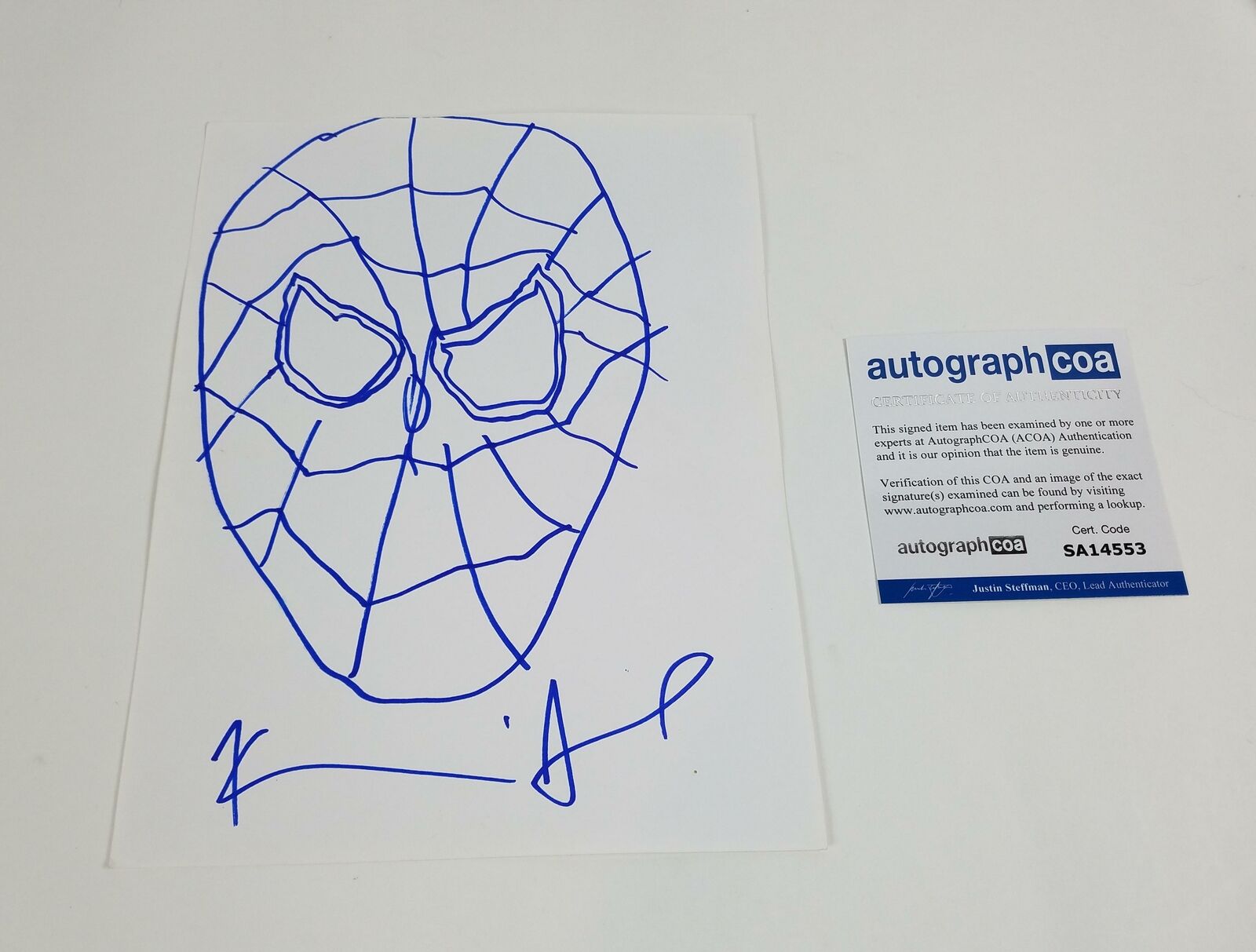 Kevin Smith Autographed Signed Original Art Sketch Spider-man ACOA ...