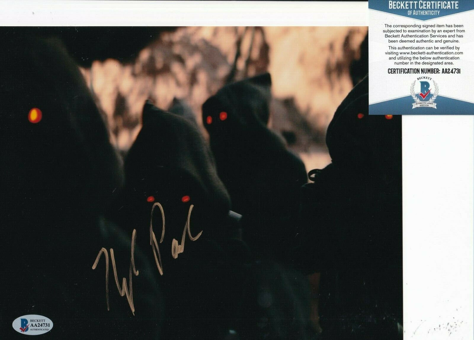 KYLE PACEK signed (The Mandalorian) Jawa 8X10 photo BECKETT BAS AA24731 ...