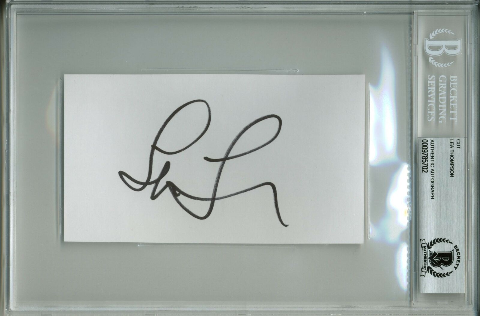 Lea Thompson Back To The Future Authentic Signed 3x5.75 Cut Signature ...