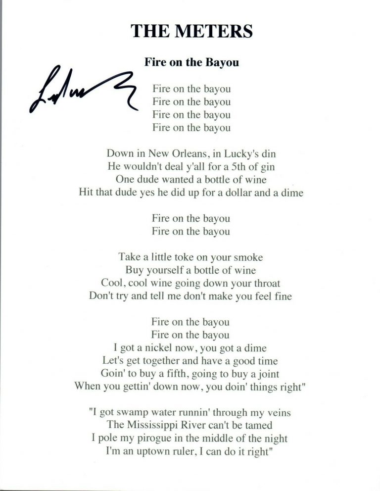 Authentic Signed Lyric Sheet Collection | Autographia