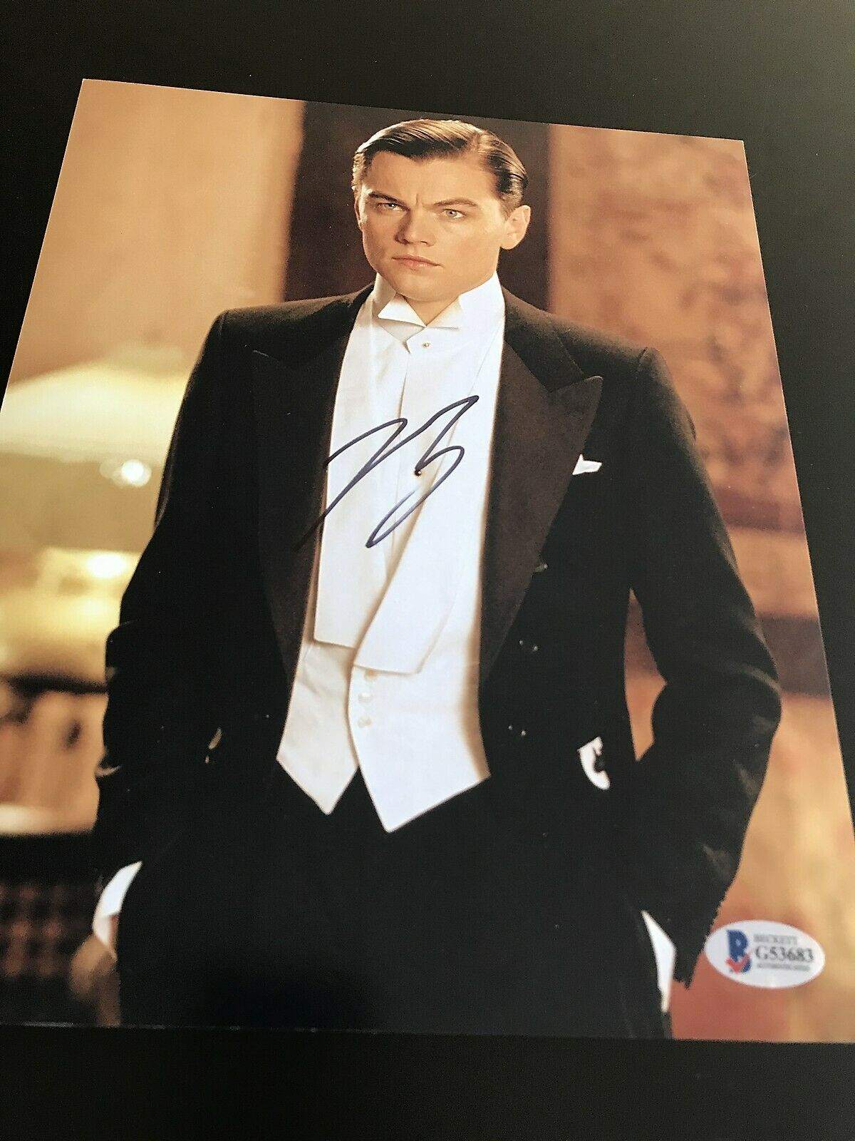 LEONARDO DICAPRIO SIGNED AUTOGRAPH 8x10 PHOTO TITANIC SUIT BECKETT BAS ...