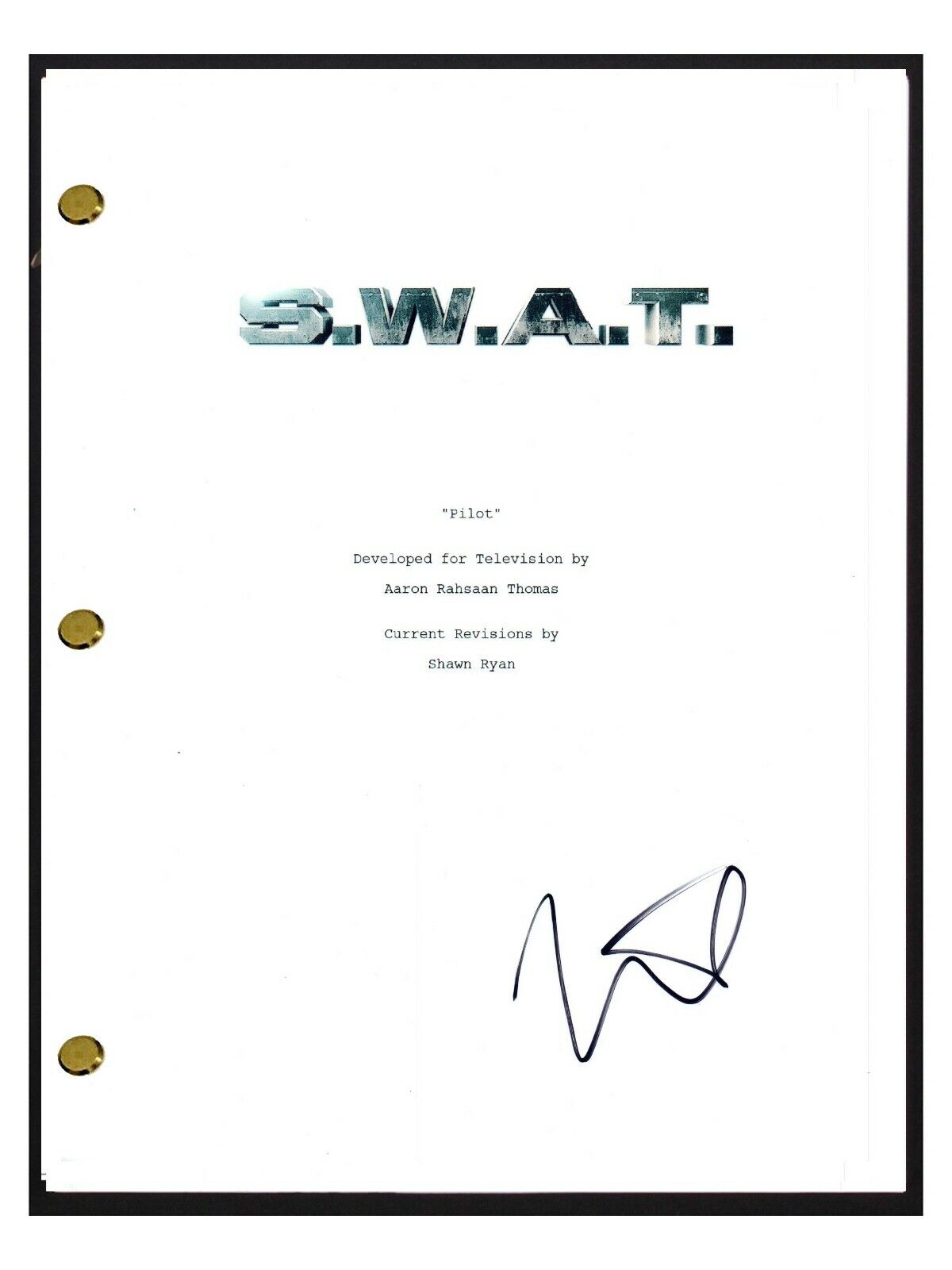 Lina Esco Signed Autographed SWAT S.W.A.T. Pilot Episode Script ...