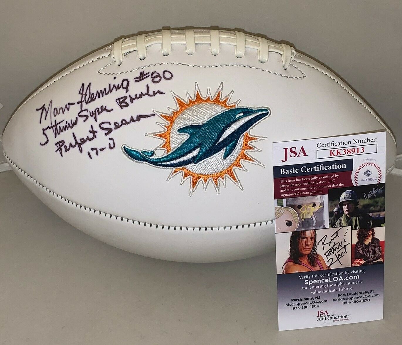 Marv Fleming signed Full Size Miami Dolphins Logo Football Ball Exact ...