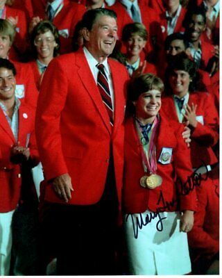 MARY LOU RETTON signed USA 1984 OLYMPIC GYMNAST GYMNASTICS RONALD ...