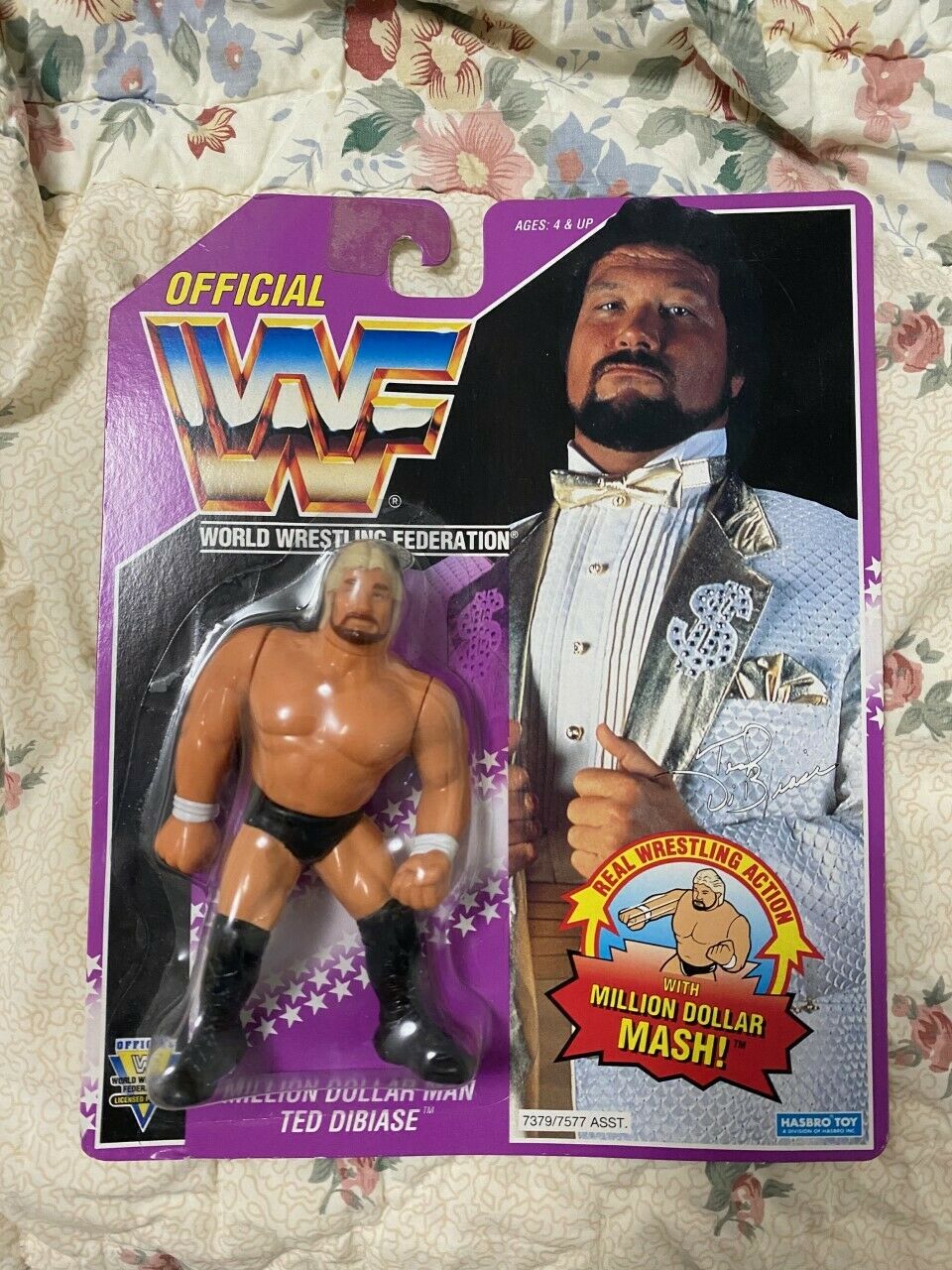 Million Dollar Man Ted DiBiase Hasbro Purple MOC Figure WWE WWF | Autographia