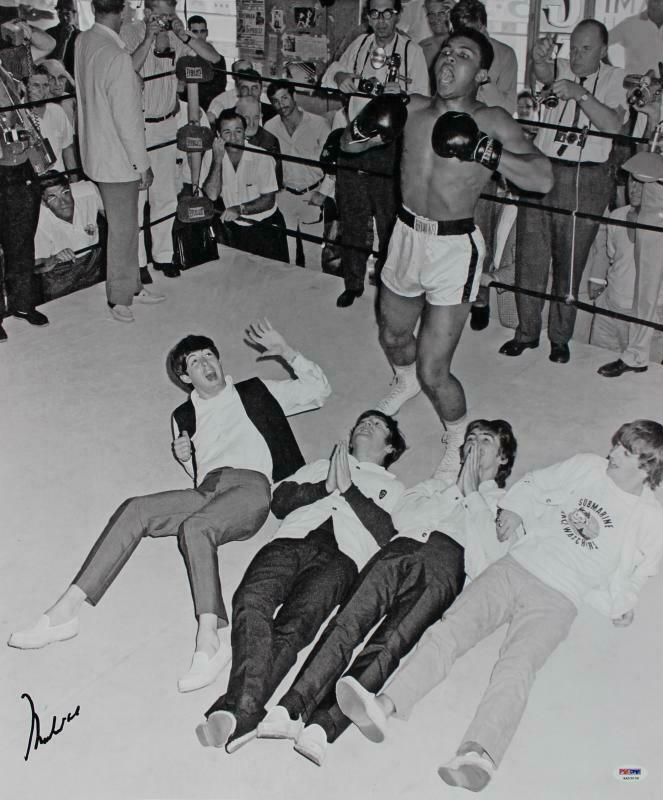 Muhammad Ali Authentic Signed 20X24 Photo With The Beatles PSA/DNA ITP ...