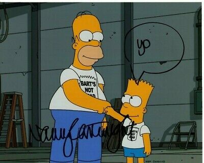 NANCY CARTWRIGHT Signed Autographed THE SIMPSONS BART and HOMER Photo ...