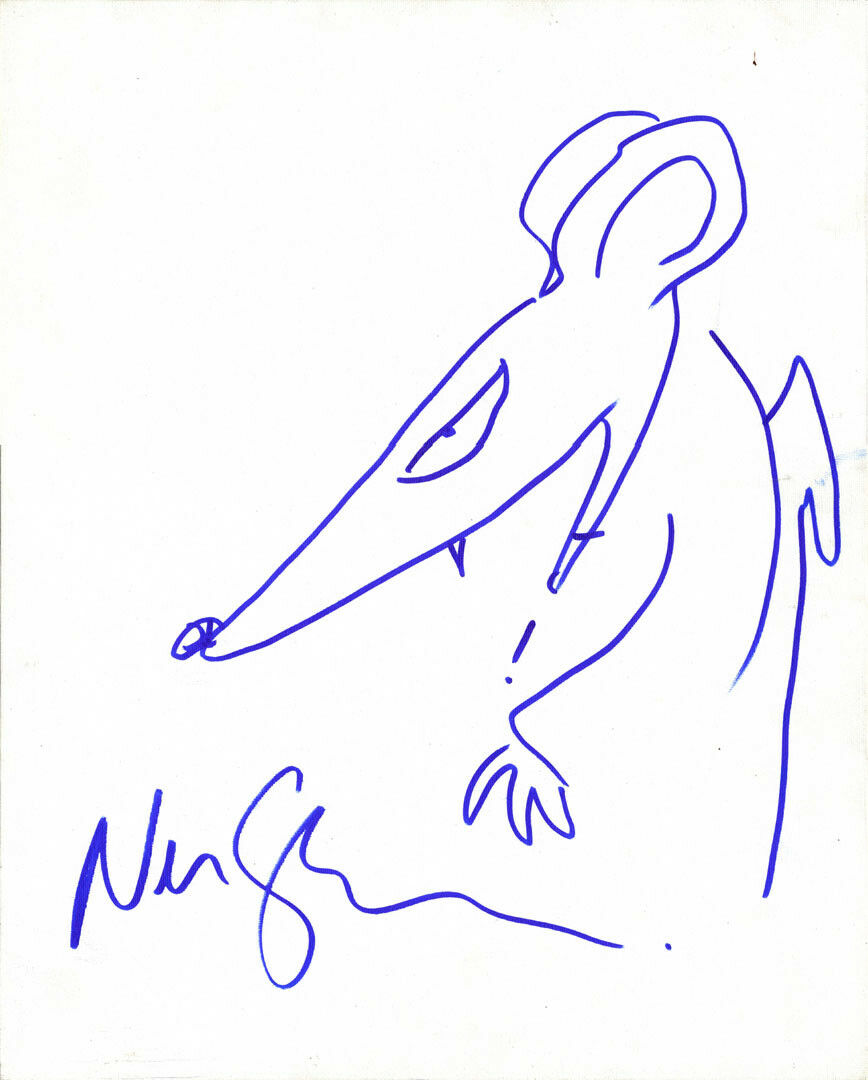 Neil Gaiman Signed Sketched 16x20 Canvas Panel AFTAL UACC RD COA PSA ...