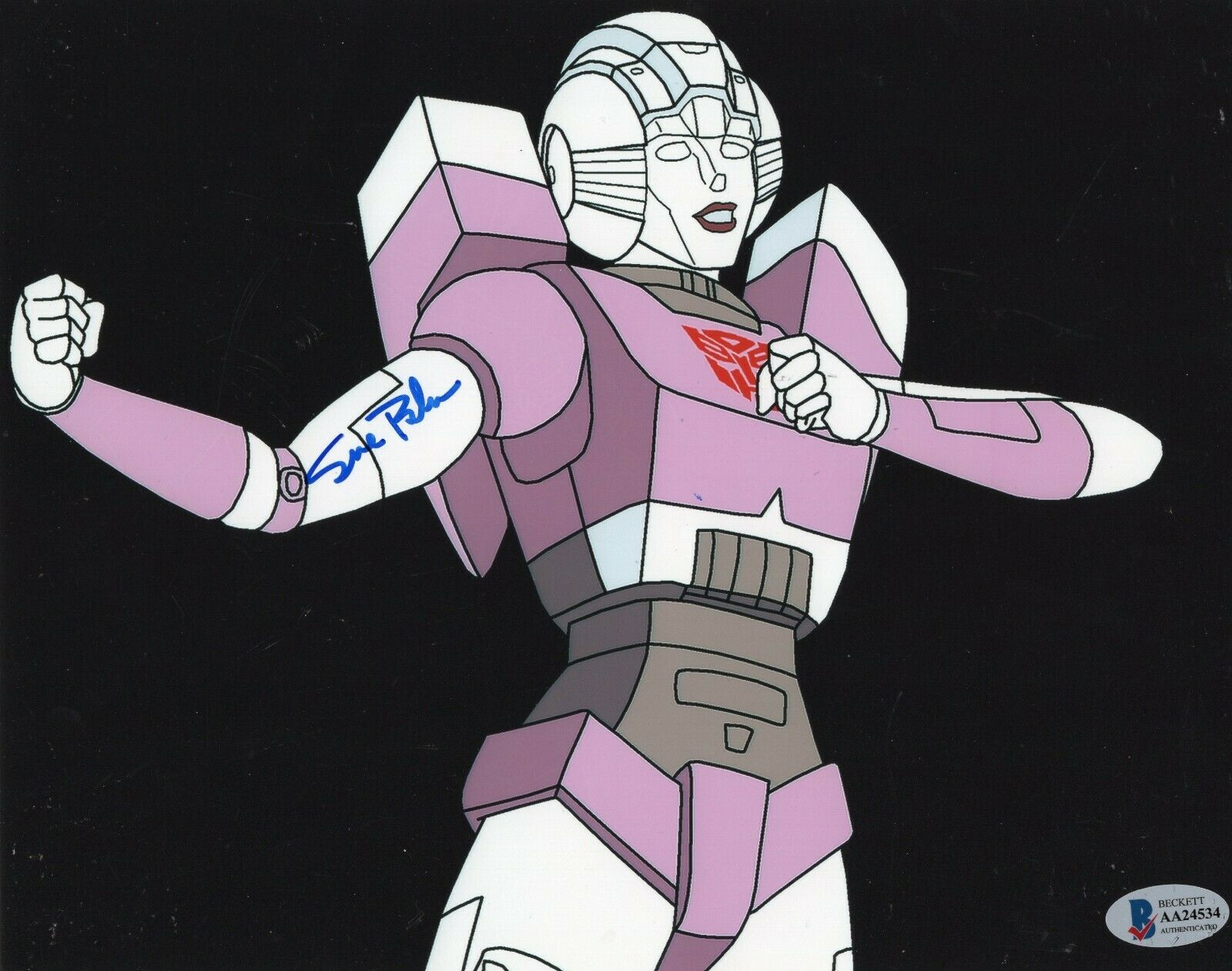 NEW LISTINGSusan Blu Signed 8x10 Photo Transformers Animated Arcee w ...