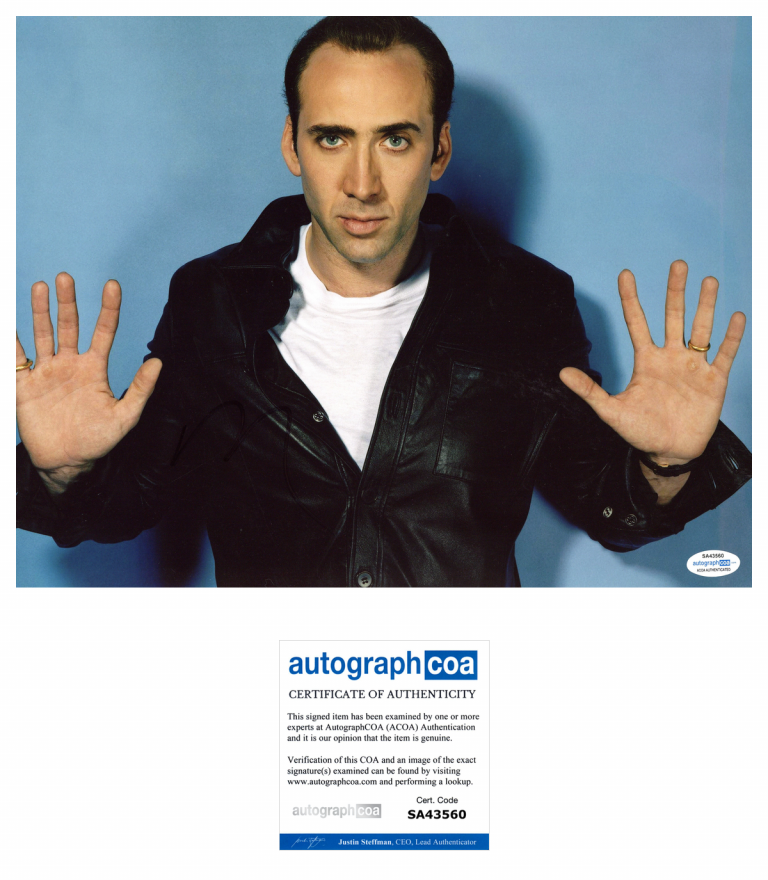 Nicolas Cage Signed Autographed 11x14 Photo Moonstruck Ghost Rider ACOA ...