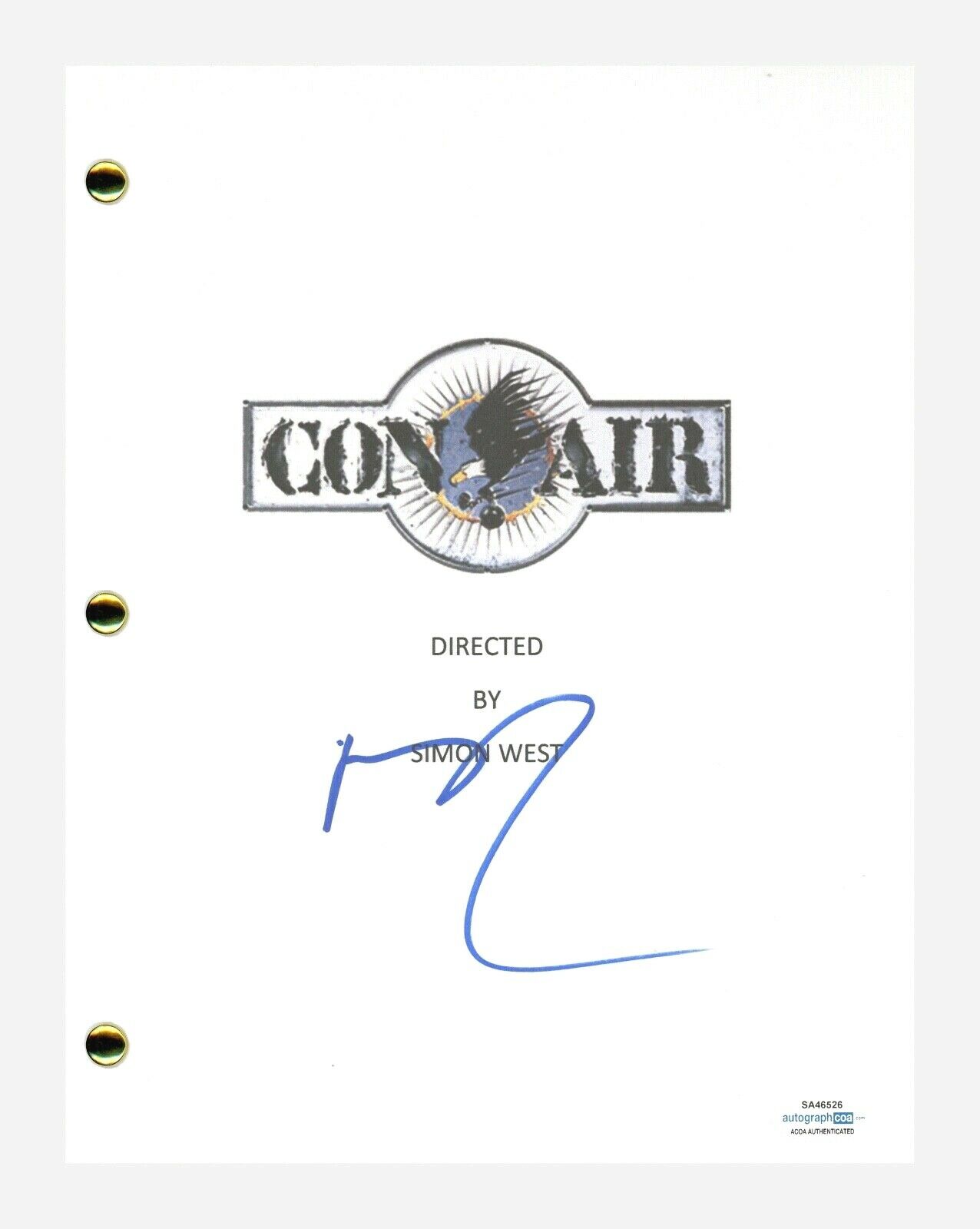 Nicolas Cage Signed Autographed CON AIR Movie Script Screenplay ACOA ...