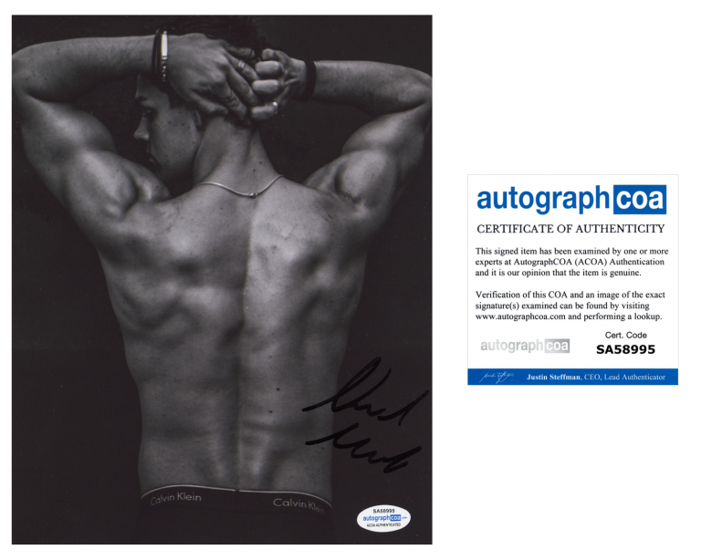 Noah Beck Signed Autograph 8x10 Photo Shirtless Calvin Klein Actor ACOA ...