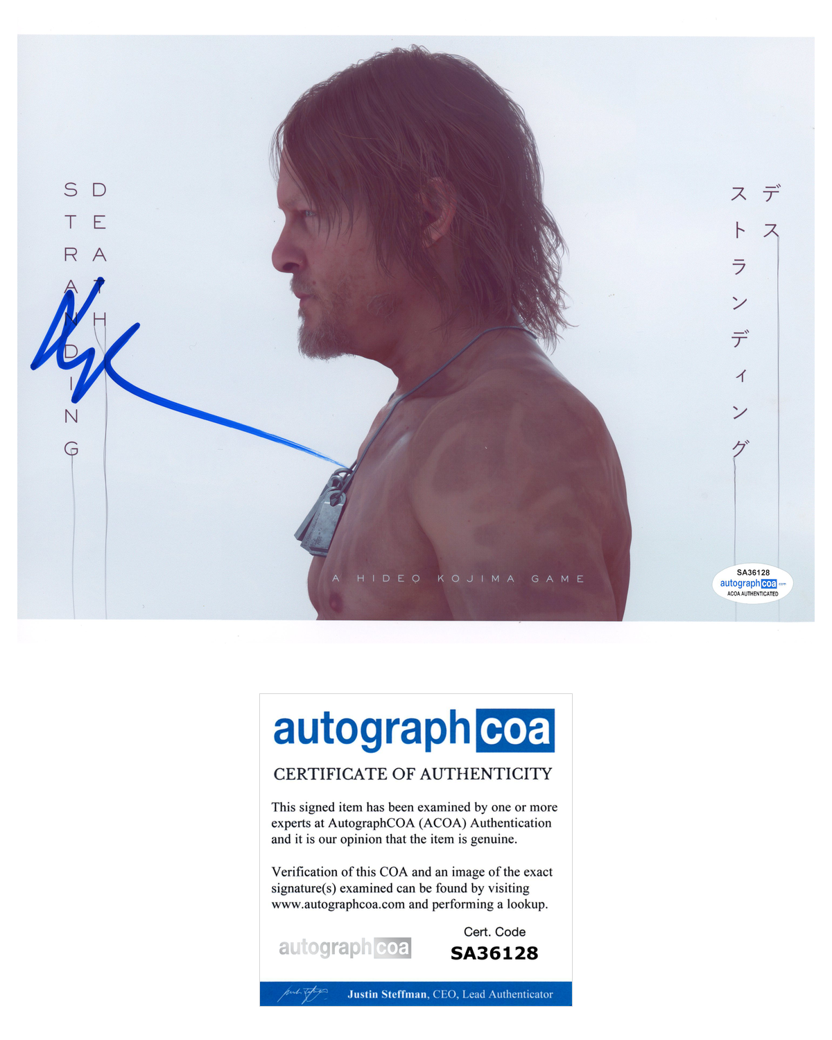 Norman Reedus Signed Autograph 8x10 Photo DEATH STRANDING Hideo Kojima ...