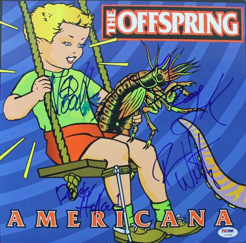 Offspring (4) Holland, Noodles, Welty & Greg K Signed Album Cover PSA # ...