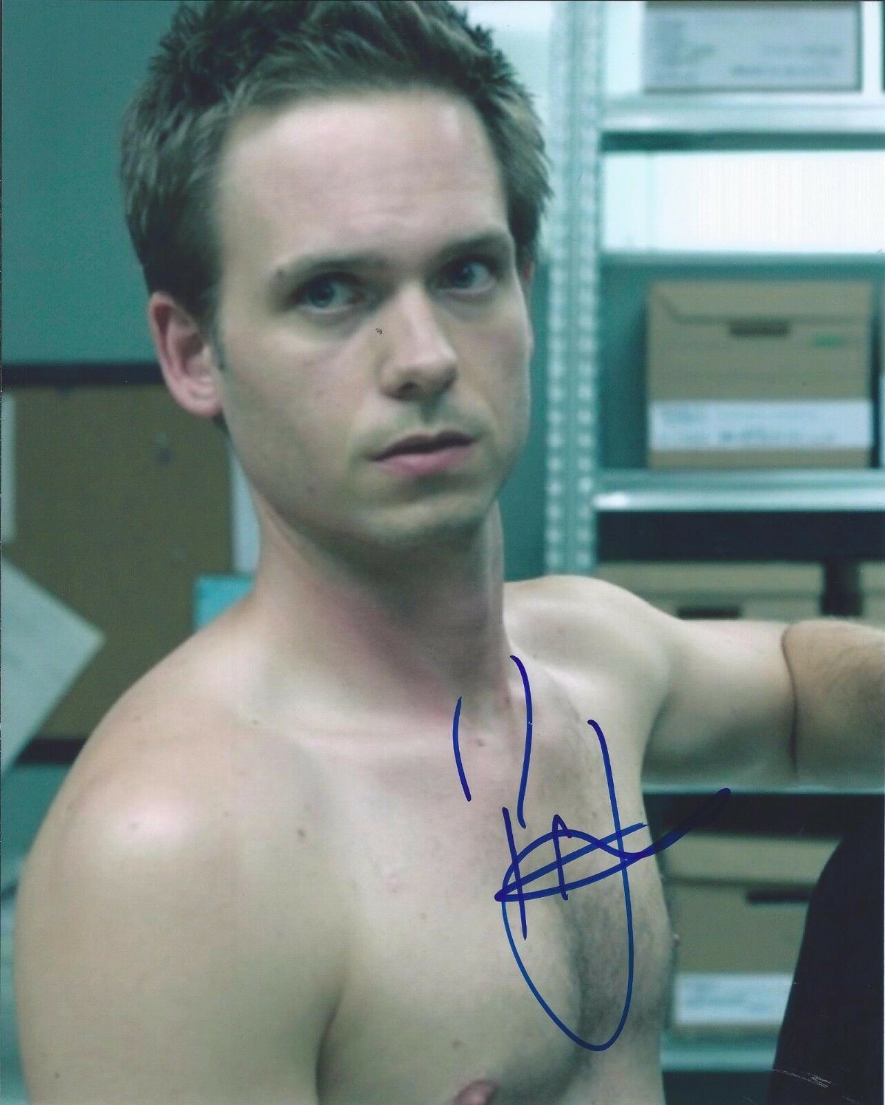 Patrick J Adams Signed Autographed 8x10 Photo Suits Actor Shirtless Autographia